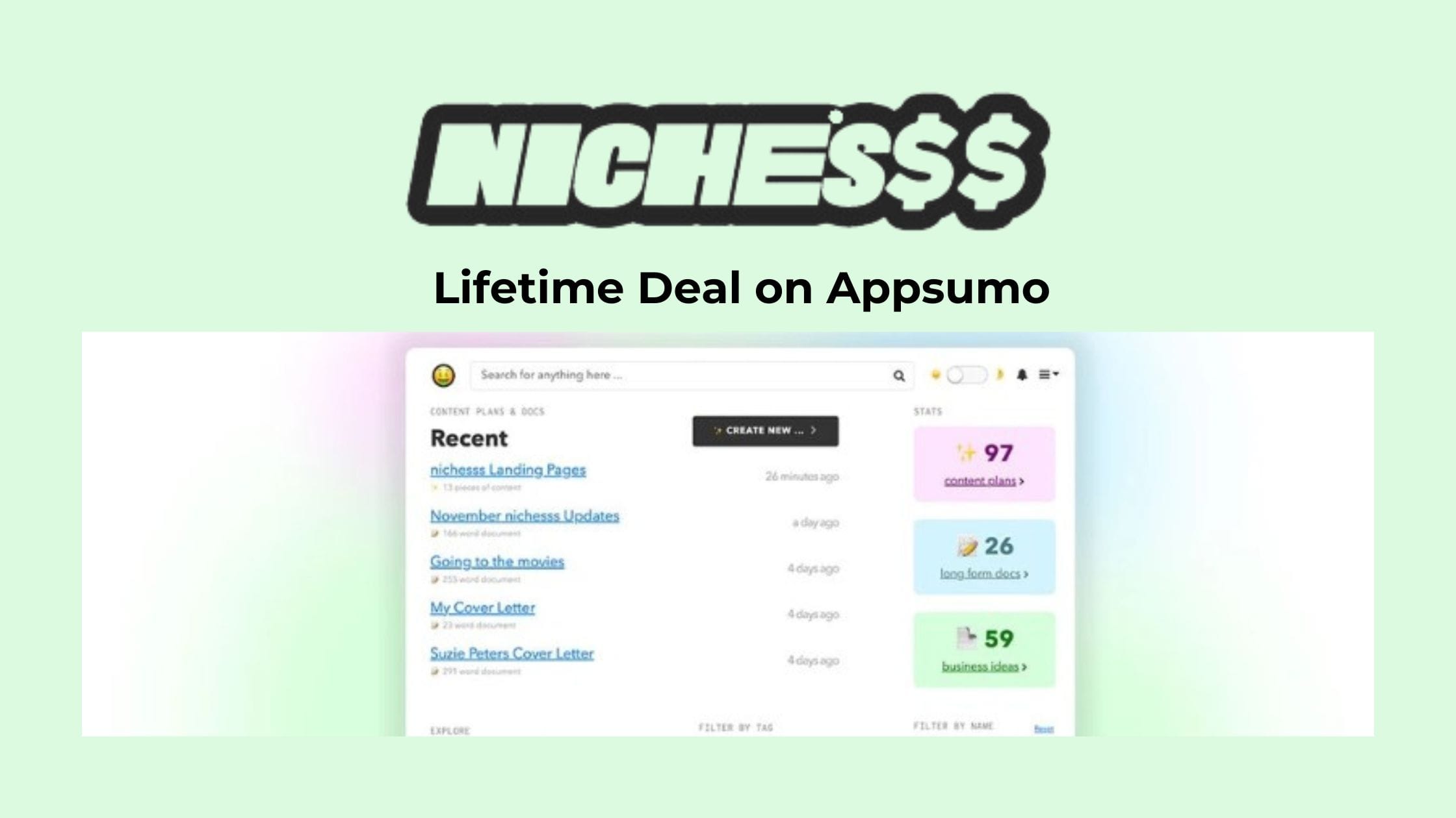 Nichesss AI Review - Best Writing Lifetime Deal [$59]
