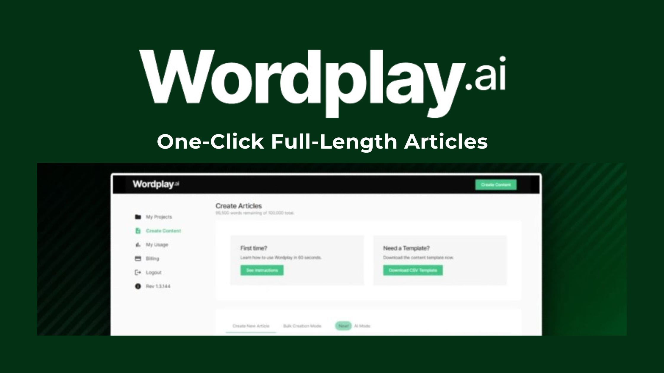 Wordplay AI - Best Long-Form Writer Lifetime Deal [$99]